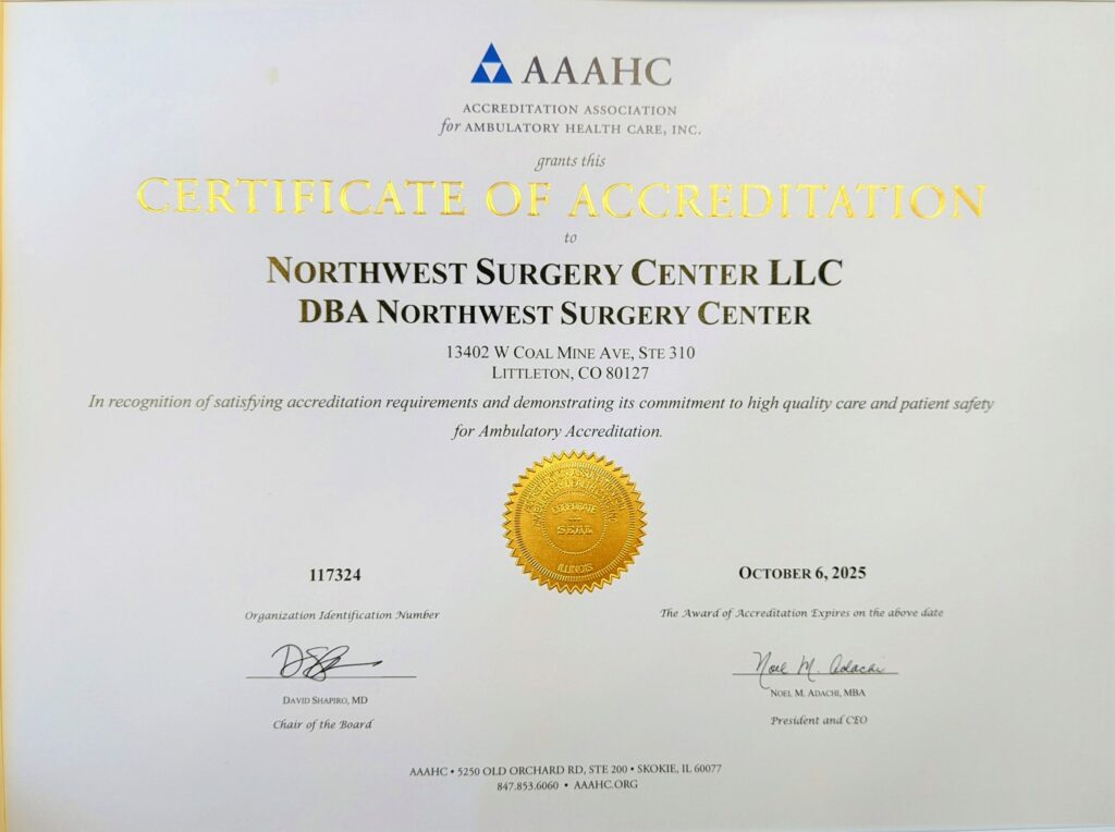 AAAHC Accreditation Achieved By The Bunion Cure | Littleton, CO